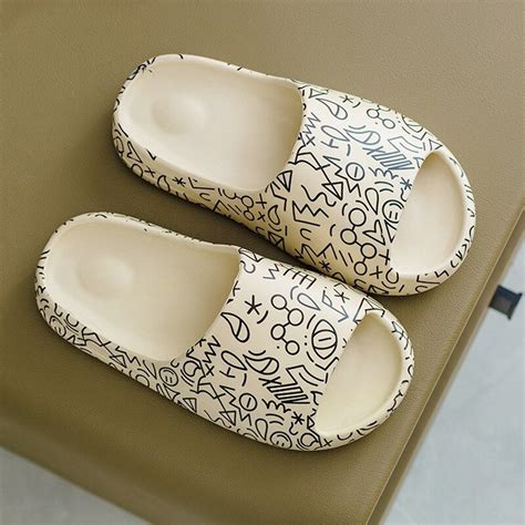 Bone Yeezy Inspired Slides Unisex Elmo Kaws Cartoon Slippers Etsy