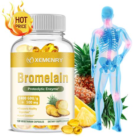 Bromelain 500 Mg Proteolytic Enzyme Anti Inflammatory Properties