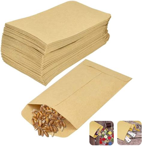 DECARETA 100 Stück Kraftpapiertüten 6 10 cm Papierbeutel Kraftpapier