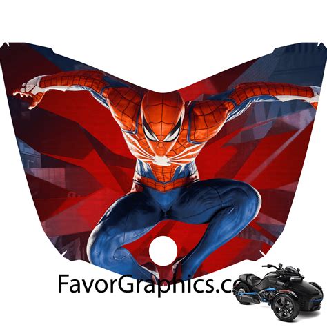 Spiderman Vinyl Hood Wrap Decal Sticker Can Am Spyder F3 Favor Graphics