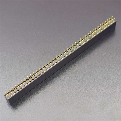 Pin Headers Female 2 54mm 2×40 Pin Straight Black 11mm Makers