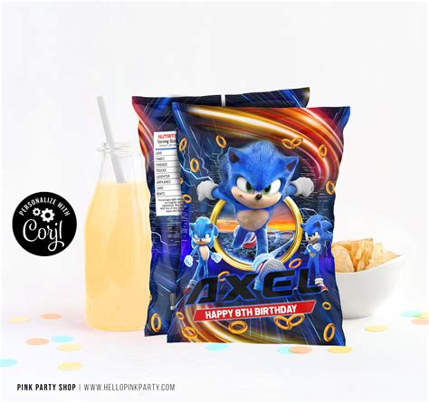 Sonic Chip Bag Wrapper Designn Hellopinkpartyshop