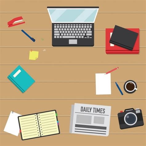 Diseño Plano De Espacio De Trabajo Vector Gratis