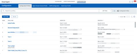 Manage Configuration Profile