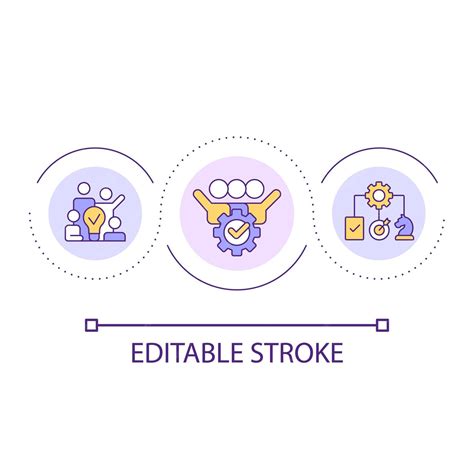 Premium Vector Effective Teamwork Strategy Loop Concept Icon