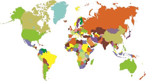 World Map Without Names And Borders