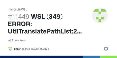 Wsl 349 Error Utiltranslatepathlist2866 Failed To Translate P
