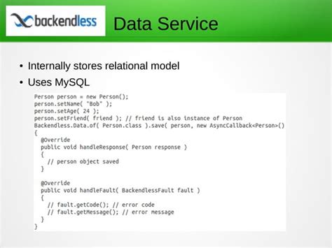 Backend As A Service Comparison Odp Databases Computer Software And Applications
