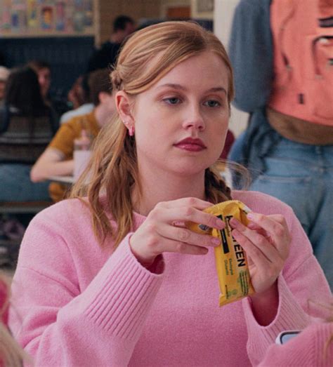 Pink Crewneck Sweater Of Angourie Rice As Cady Heron In Mean Girls 2024