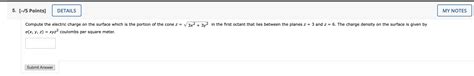 Solved σxyzxyz2 Coulombs Per Square Meter Submit