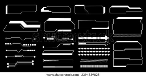 Set Abstract Cyberpunk Shapes Retro 2000 Stock Vector Royalty Free