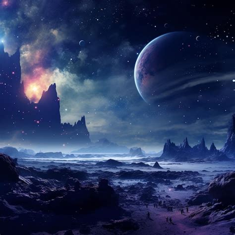 Premium Ai Image Galaxy Desktop Wallpaper