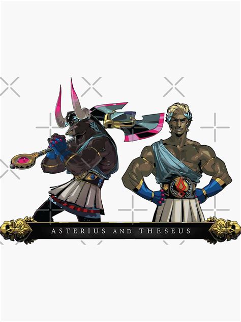 Hades Game Asterius And Theseus Sticker For Sale By Ponchtheowl