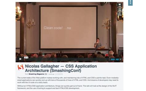 Nicolas Gallagher CSS Application Architecture Talk SmashingConf