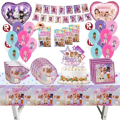 Globos Cotillón Decorativo Cumpleaños Roblox niña Tu Fiesta a un Click