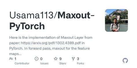 Github Usama113maxout Pytorch Here Is The Implementation Of Maxout Layer From Paper