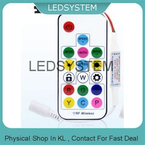WS B LED Strip Keys RF Remote Controller Running RGB Rainbow Colour Shopee Malaysia
