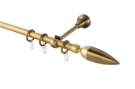 Cornisa De Cortina Metálica Y Remates Sobre Fondo Blanco Remate Metálico Para Cornisas Foto