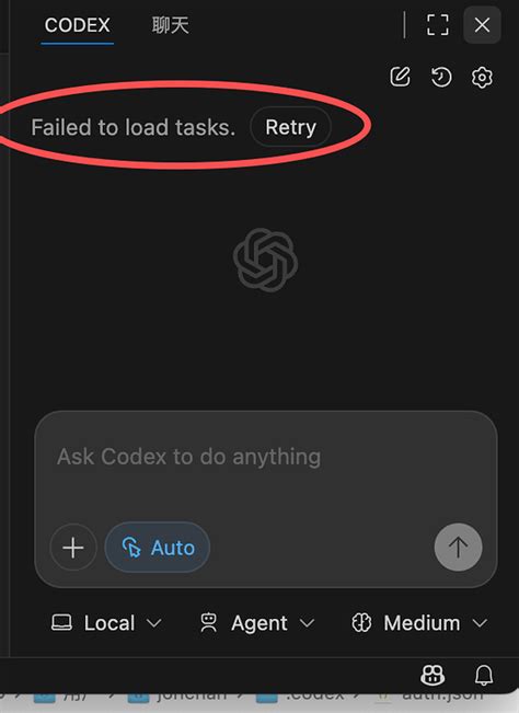 vscode 中安装了codex但是遇到个麻烦问题 开发调优 LINUX DO