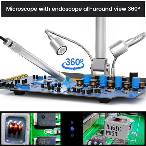 AD409 PRO ES Mikroskop Cyfrowy HDMI USB WIFI I Endoskopem