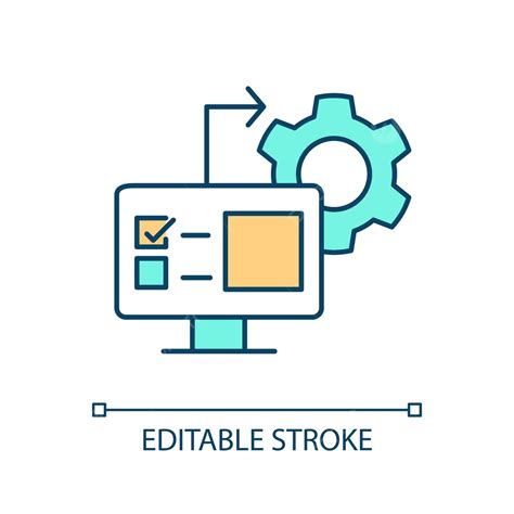 Process Automation Icon Robotic Process Automation Line Icon 39494428