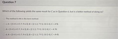 solved question 6 what is the value of c after the following