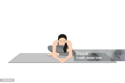 불꽃 포즈 변화 앞으로 벤드 아그니스탐바사나 변화 앞으로 굽힘 구부리기에 대한 스톡 벡터 아트 및 기타 이미지 구부리기