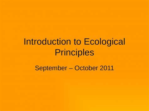 Pptx Introduction To Ecological Principles Dokumen Tips