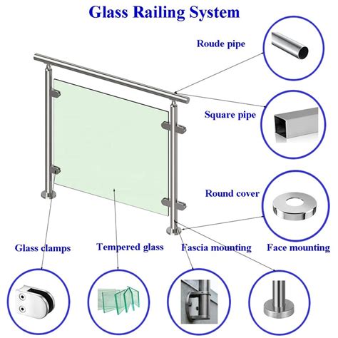 China Stainless Steel Glass Railing System For Decks Manufacturers