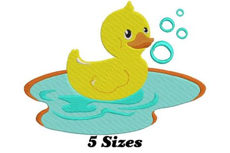 Duck Floating In Water · Creative Fabrica