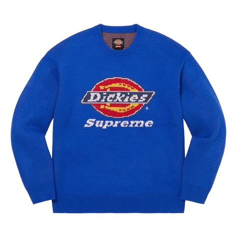 Buy Supreme X Dickies Sweater Royal Fw22sk3 Royal Goat