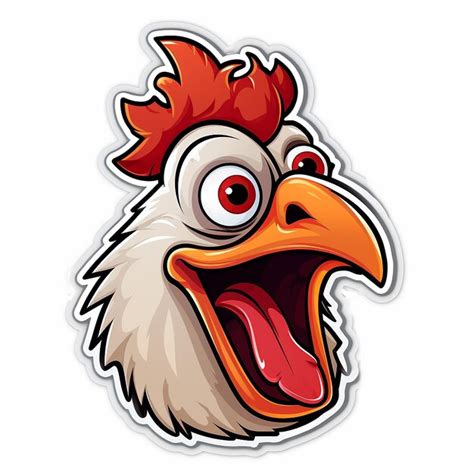 Premium Photo Sticker Of Funny Hen