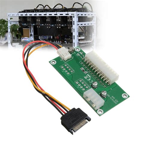 PC Desktop ATX 24Pin Dual PSU Power Supply Sync Starter Extender Cable