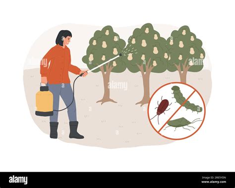 Garden Pests Isolated Concept Vector Illustration Garden Maintenance