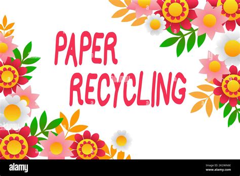 Textzeichen mit Papierrecycling Ein Wort für eine neue Verwendung des