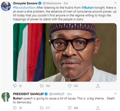 Nigerians React To Buharis Speech On End Sars Protests
