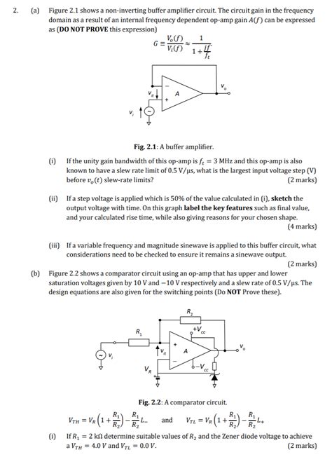 2 A Figure 21 Shows A Non Inverting Buffer