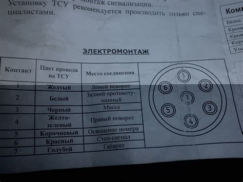 Схема подключения розетки фаркопа калина