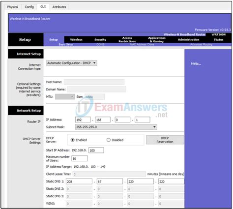 Packet Tracer Create A Simple Network Using Packet Tracer Answers