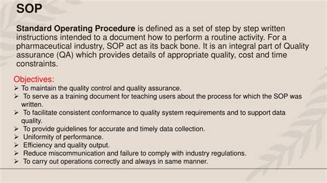 ppt sop and quality audit powerpoint presentation free download id