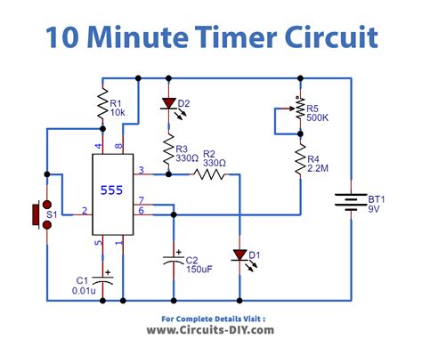10 Minute Timer Circuit 555 Timer Artofit