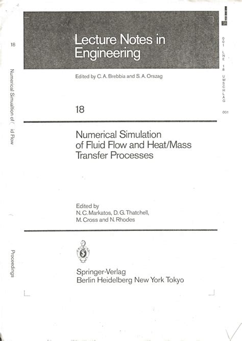 Pdf Numerical Simulation Of Fluid Flow And Heat Mass Transfer Processes