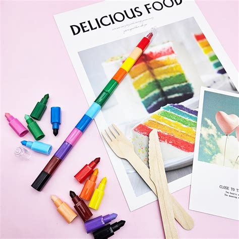 키즈타임 문구 완구 팬시 도매몰 1200 12색 블럭색연필 1개 랜덤 휴대용 색연필 답례품 단체선물