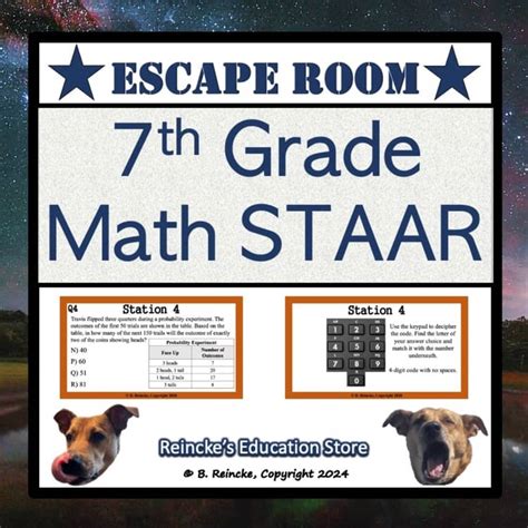 7th Grade Math Staar Escape Room Digital Or Paper Tpt