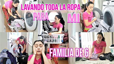 MI RUTINA DE LAVADO DE ROPA PARA MI FAMILIA DE 6LAVANDO TODA