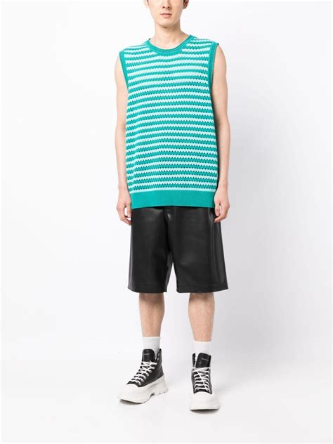 Five Cm Striped Sleeveless Jumper Green Farfetch
