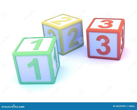 3d Counting Blocks Stock Illustration Illustration Of Numeracy 46342995