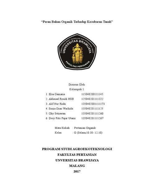 Peran Bahan Organik Terhadap Kesuburan Tanah Pdf