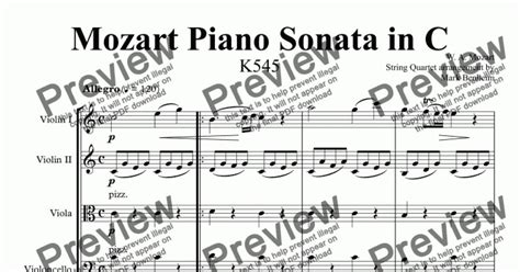 Mozart Piano Sonata In C K545 Download Sheet Music Pdf File