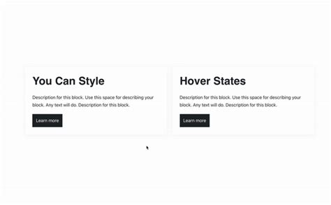How To Style The Different Block Hover States Stackable